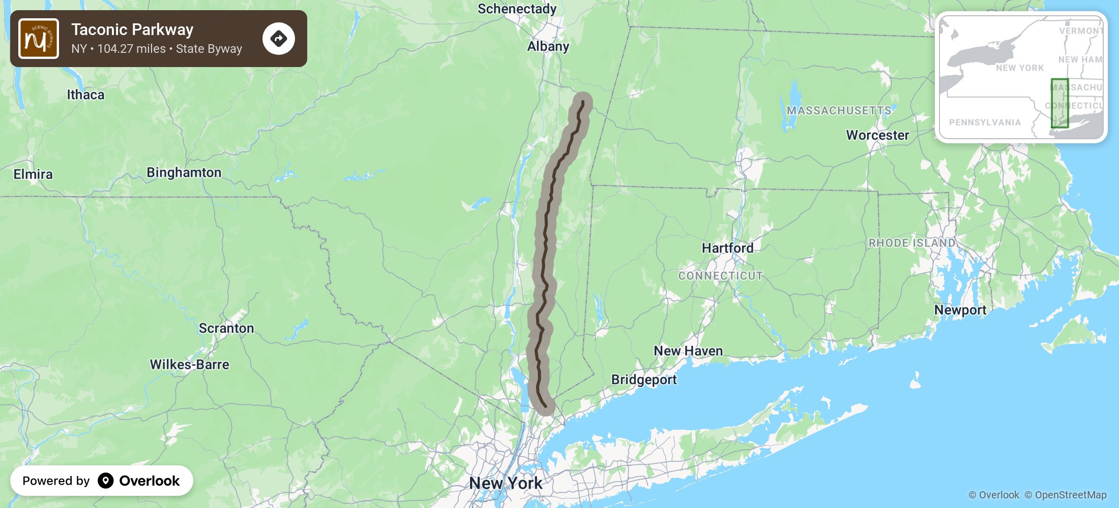 Taconic Parkway - America's Scenic Byways - Overlook Maps
