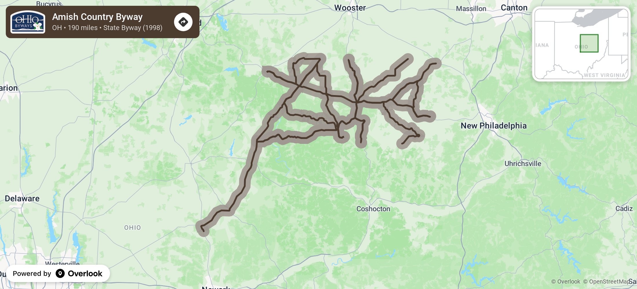 Amish Country Byway on OverlookMaps.com
