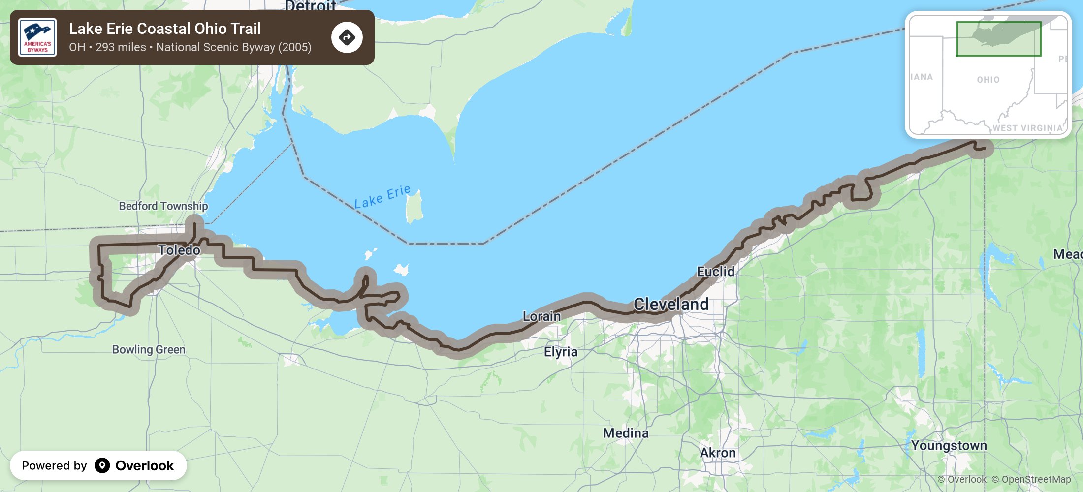 Lake Erie Coastal Ohio Trail on OverlookMaps.com