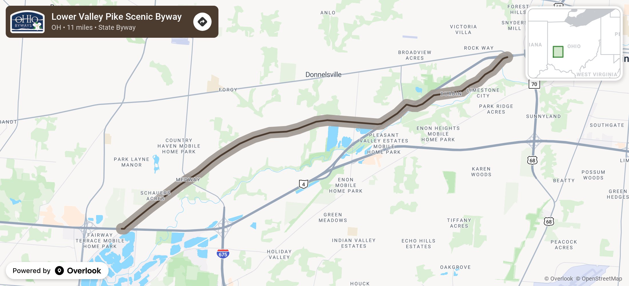 Lower Valley Pike Scenic Byway - America's Scenic Byways - Overlook Maps