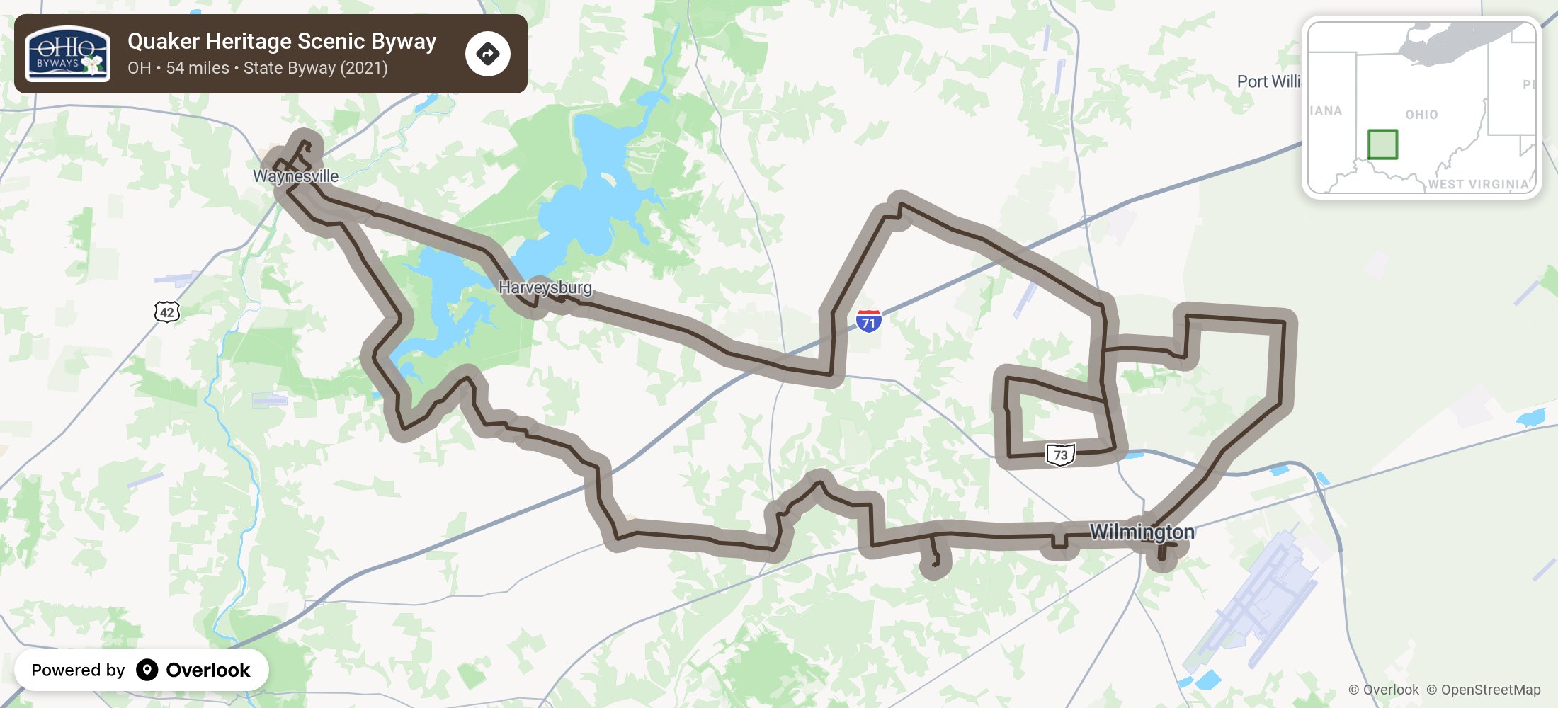 Quaker Heritage Scenic Byway on OverlookMaps.com
