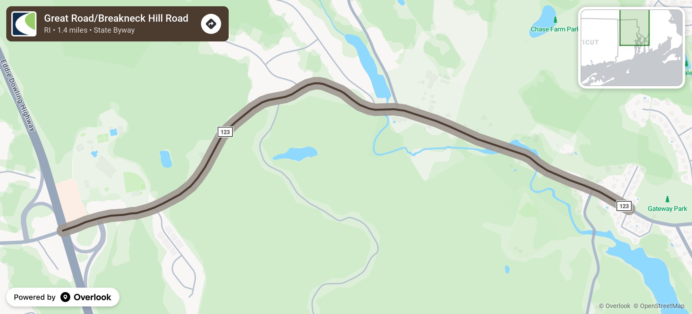 Great Road/Breakneck Hill Road - America's Scenic Byways - Overlook Maps