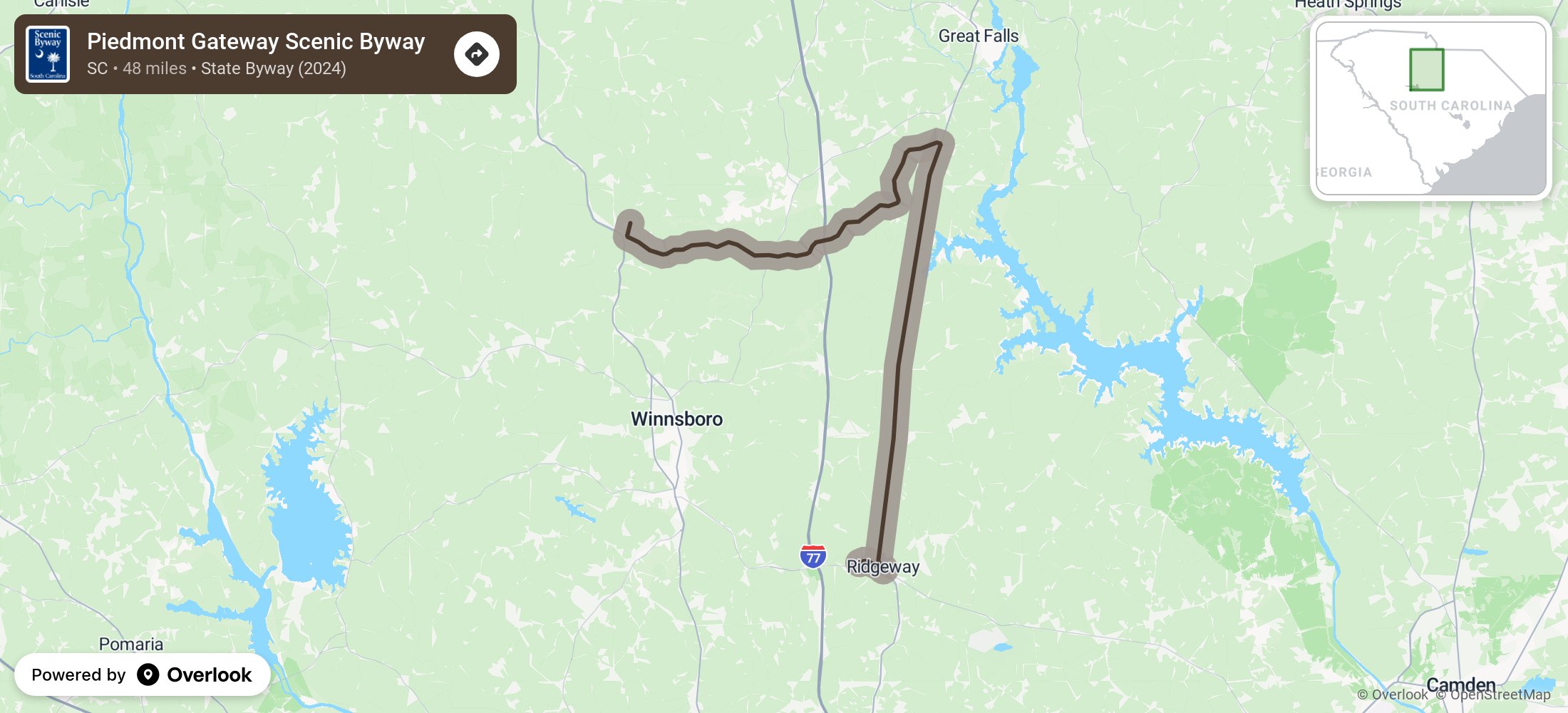 Piedmont Gateway Scenic Byway on OverlookMaps.com