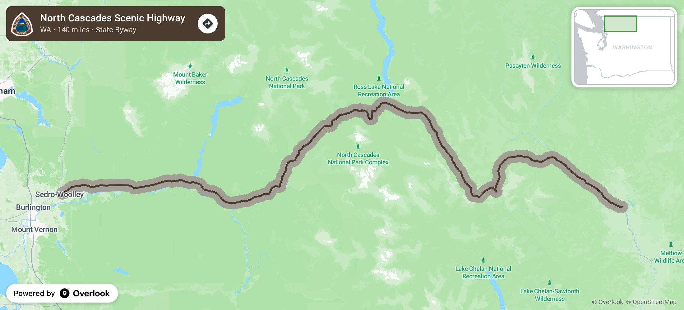 North Cascades Scenic Highway - America's Scenic Byways - Overlook Maps